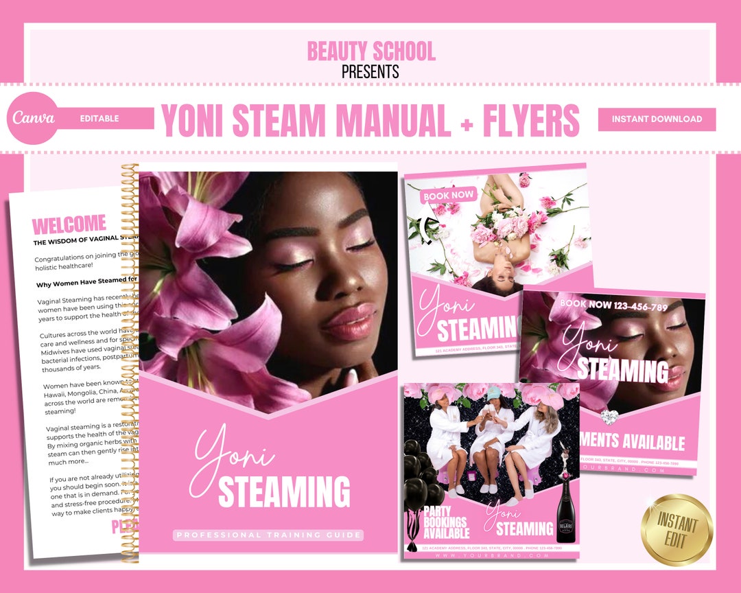 Yoni Steam Training Manual and Flyers, Yoni Consent Form, Vaginal ...