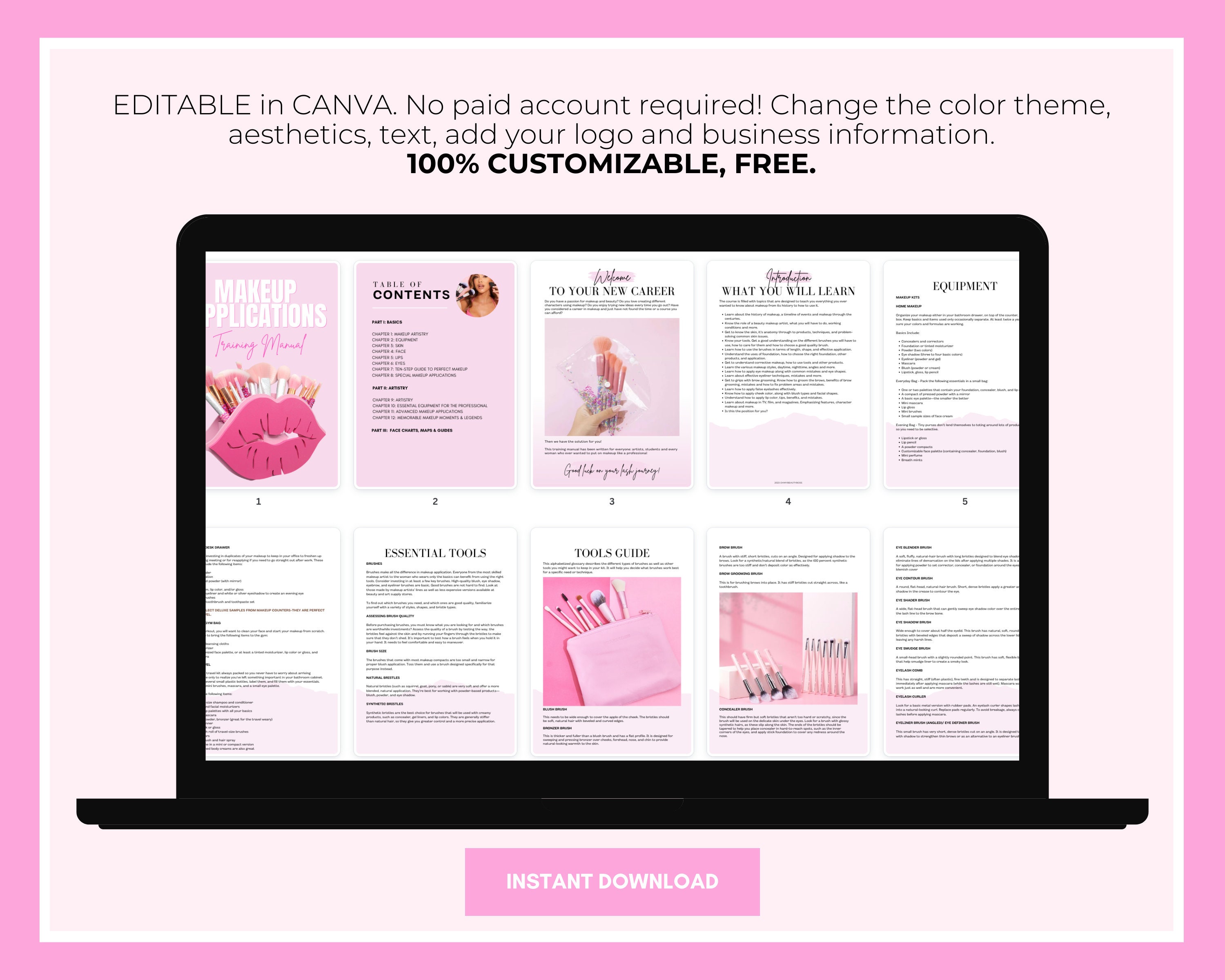 Makeup Training Manual, Training Guide, MUA Training, Cosmetology ...