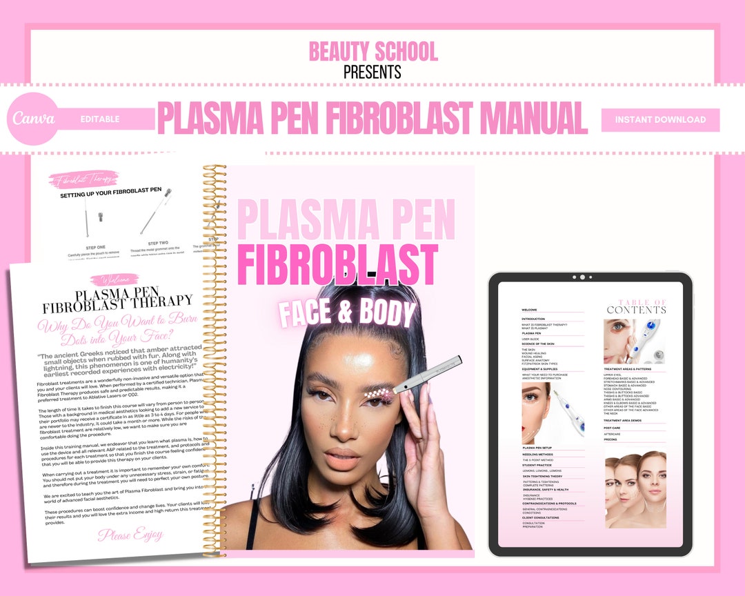 Plasma Pen Training Manual, Fibroblast Training Course, Plasma Therapy ...