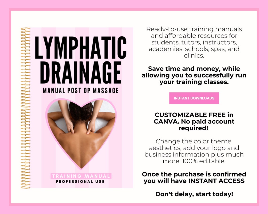 Lymphatic Drainage Training Manual, Lymph Drainage, Body Sculpting ...