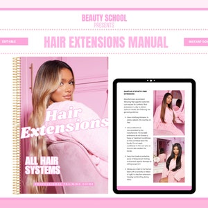 Hair Extensions & Braiding Training Manual, Editable in Canva (PDF ...