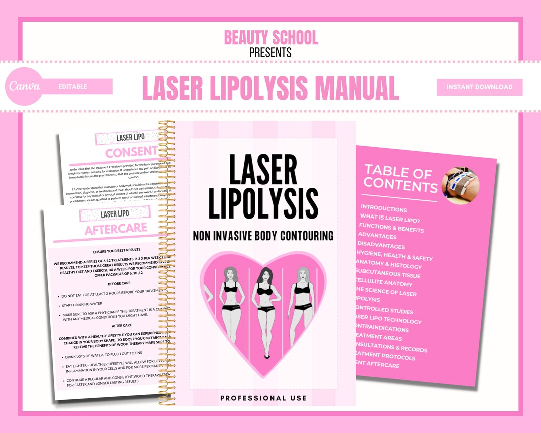 Laser Lipolysis Training Manual, Body Contouring Training Guide, Laser ...