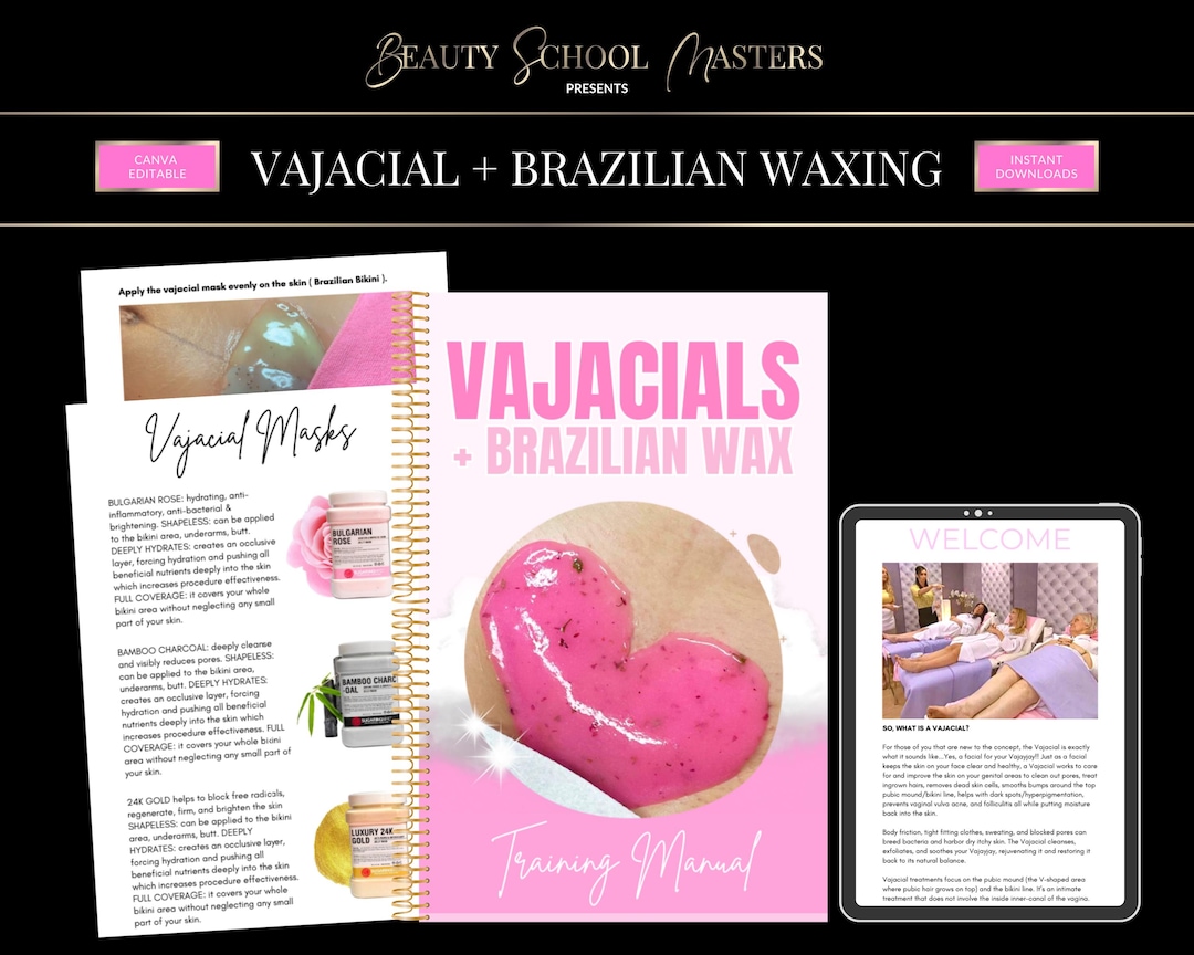 Vajacials Training Manual, Brazilian Wax Guide (editable Canva Ebook ...