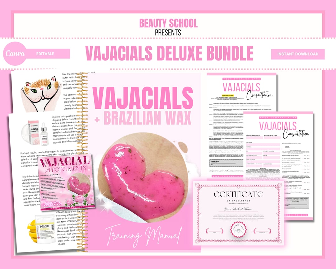 Vajacials Training Course Bundle, Vajacial Training Manual, Includes ...