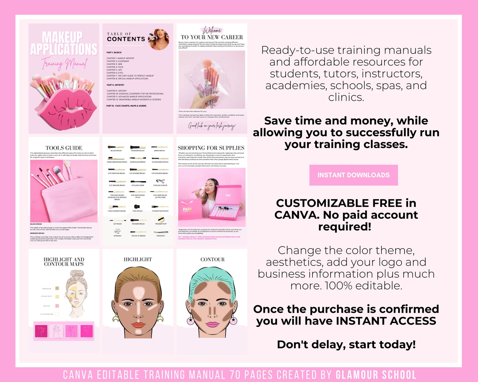 Makeup Training Manual, Training Guide, MUA Training, Cosmetology ...