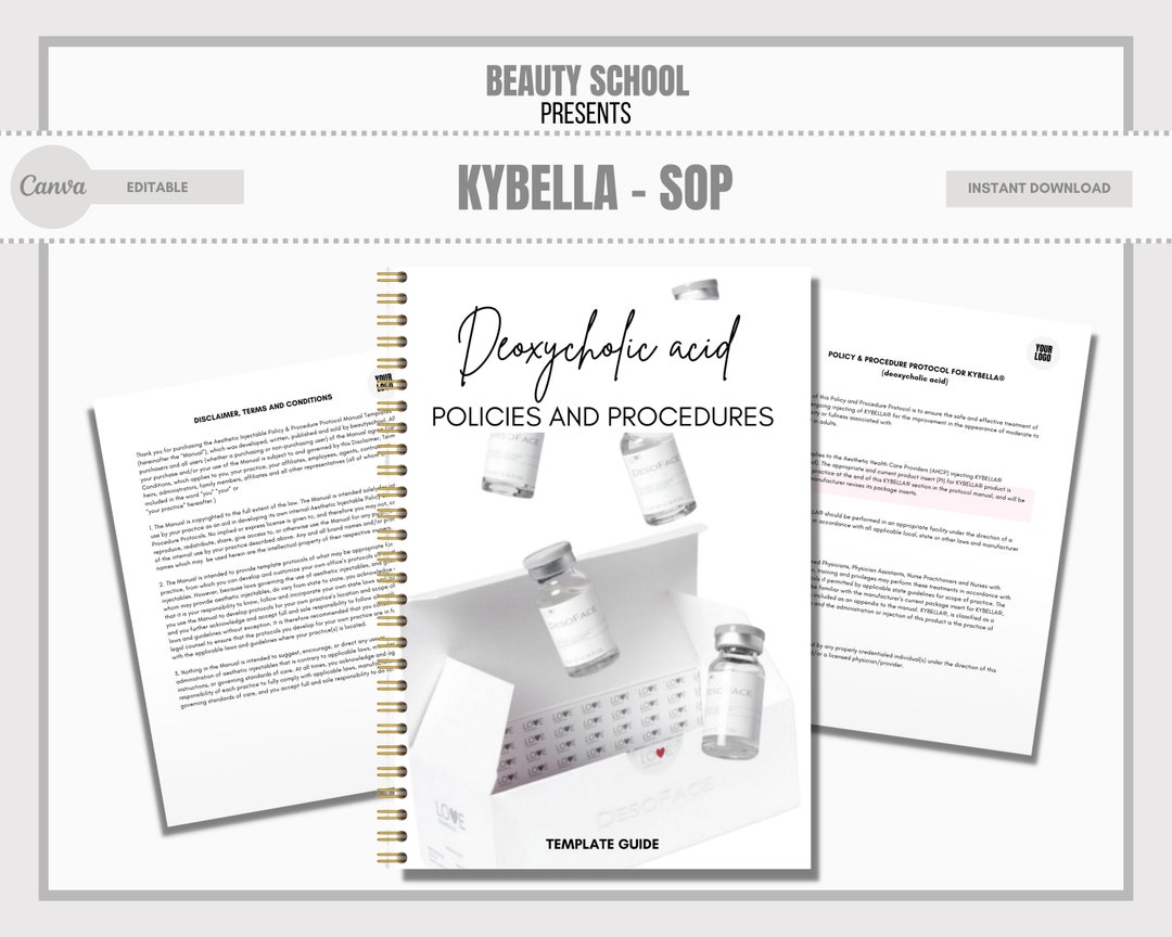KYBELLA Policies & Procedures Template, Deoxycholic Acid (edit in Canva ...
