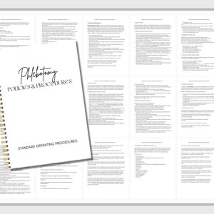 Phlebotomy, SOP Manual, Medspa Clinic Manuals, Phlebotomy Policy ...