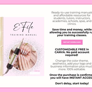 Acrylic Nails Manual, E File Nails Workbook, Nail Technician Training ...
