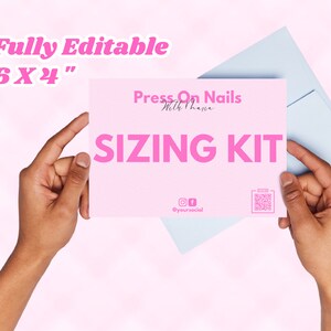 Press on Nail Sizing Kit, Nail Size Chart Card (canva Template) - Etsy