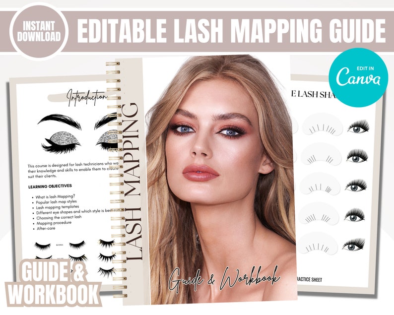Lash Maps, Lash Mapping Editable Forms, Eyelash Extensions Practice, Lash Artist, Lash ...