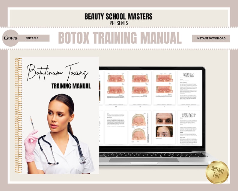 Botox Training Manual, Beginners, Cosmetic Aesthetics Training Course, Botulinum Toxins ...