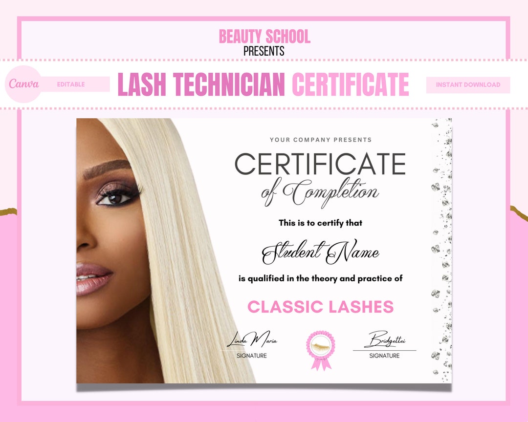 Lash Tech Training Certificates X3, Lash Tech Training, Classic Lashes ...