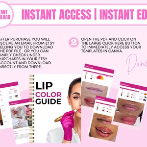 Editable PMU Lips Color Guide, Understand Lip Tattoo Coloring, Learn ...
