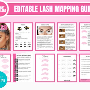 Lash Mapping Workbook, Lash Mapping Forms, Eyelash Extensions Practice ...