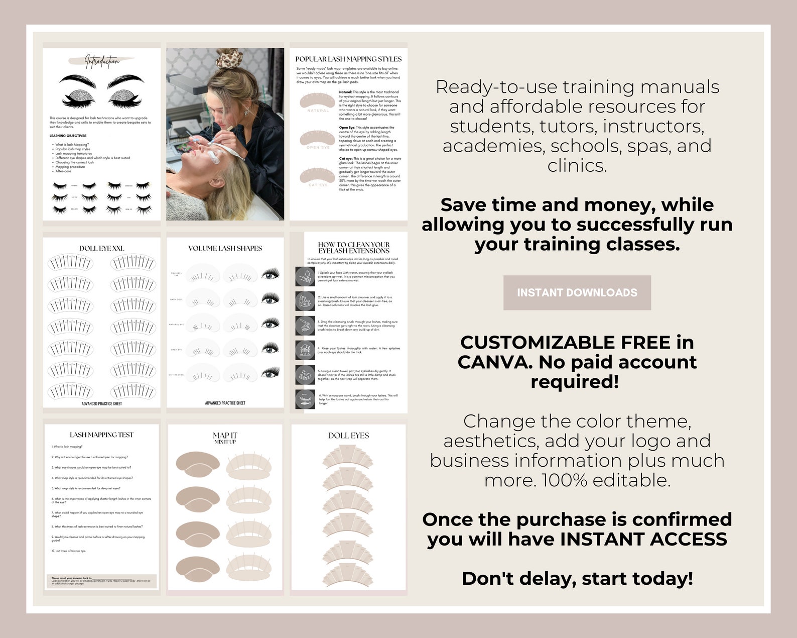 Mapas de pestañas, Formas editables de mapeo de pestañas, Práctica de ...