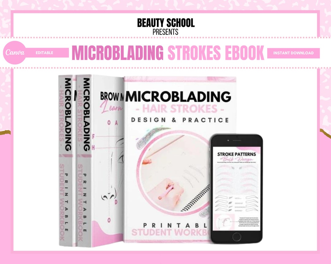 Microblading Strokes Practice, Brow Hair, Transition Patterns, Student ...