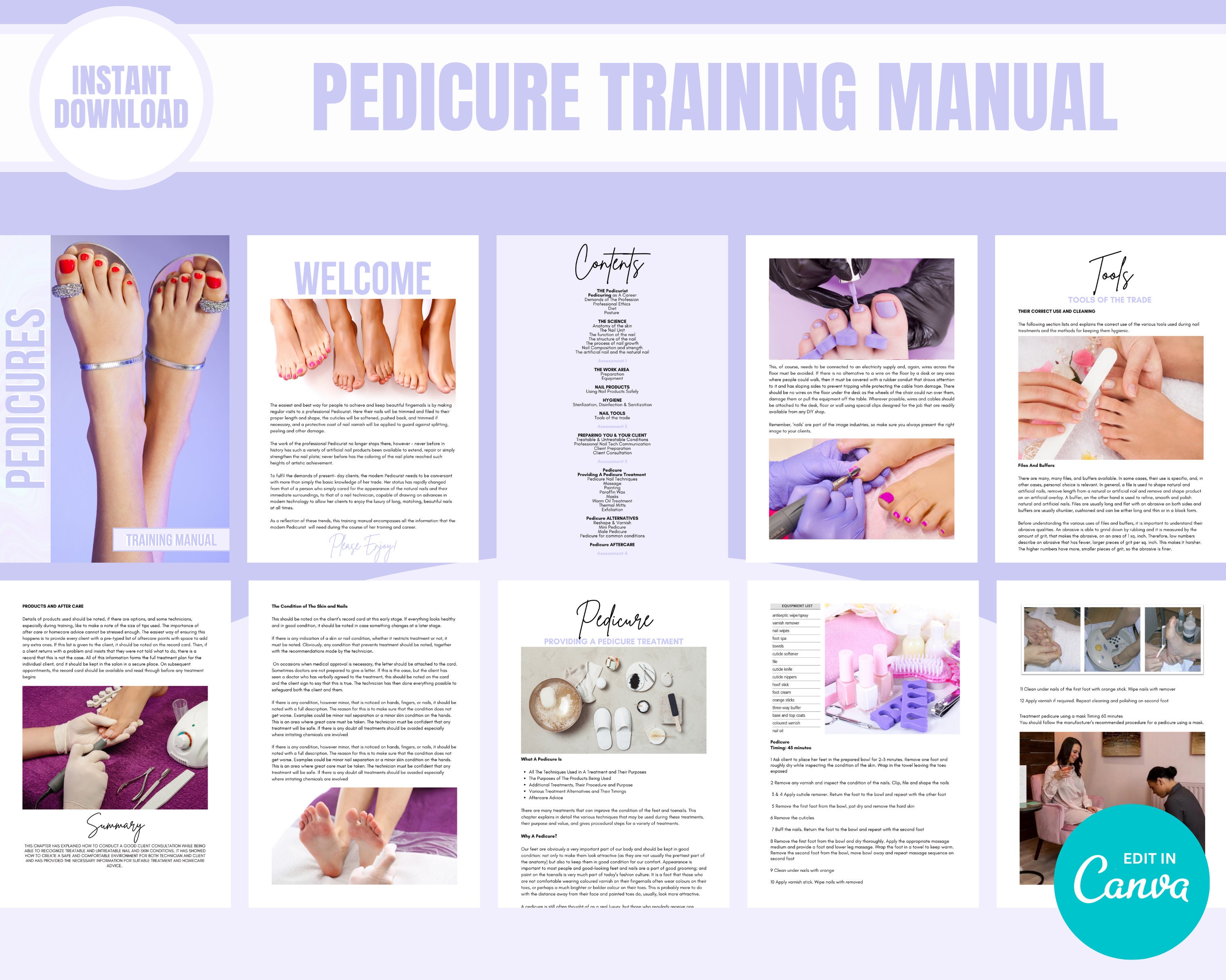 Pedicures Manual, Pedicure Training Manual, Pedicuring Nails, Training Guide, Pedicurist ...