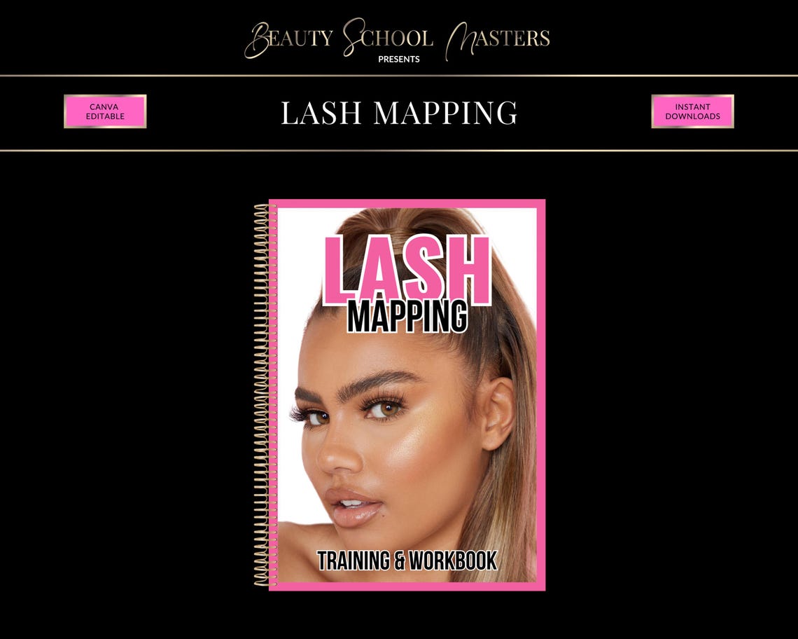 Lash Mapping Workbook, Eyelash Extensions Practice (PDF) - Etsy