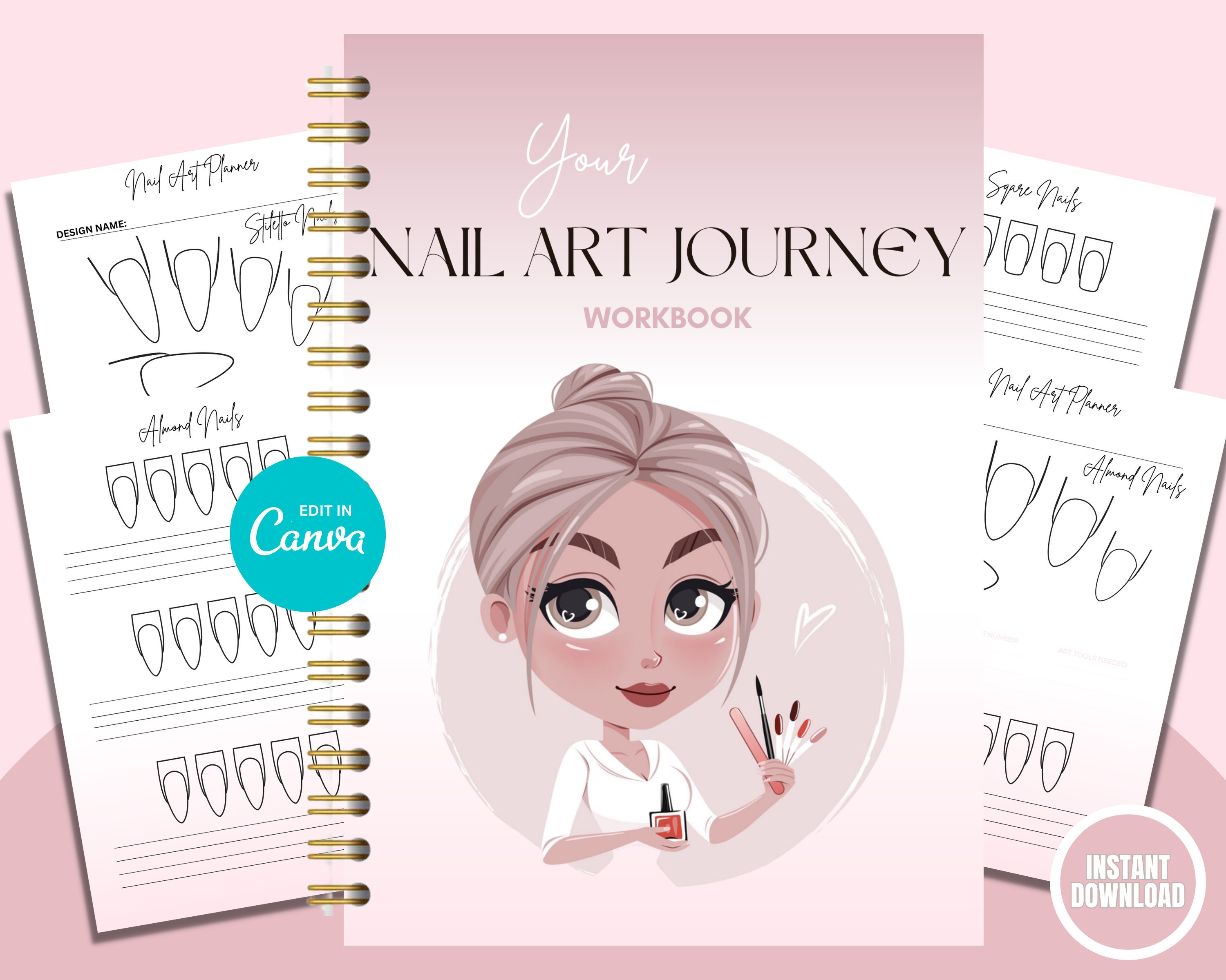 Nail Art Journey Workbook Nail Artist Editable Guide Nail - Etsy