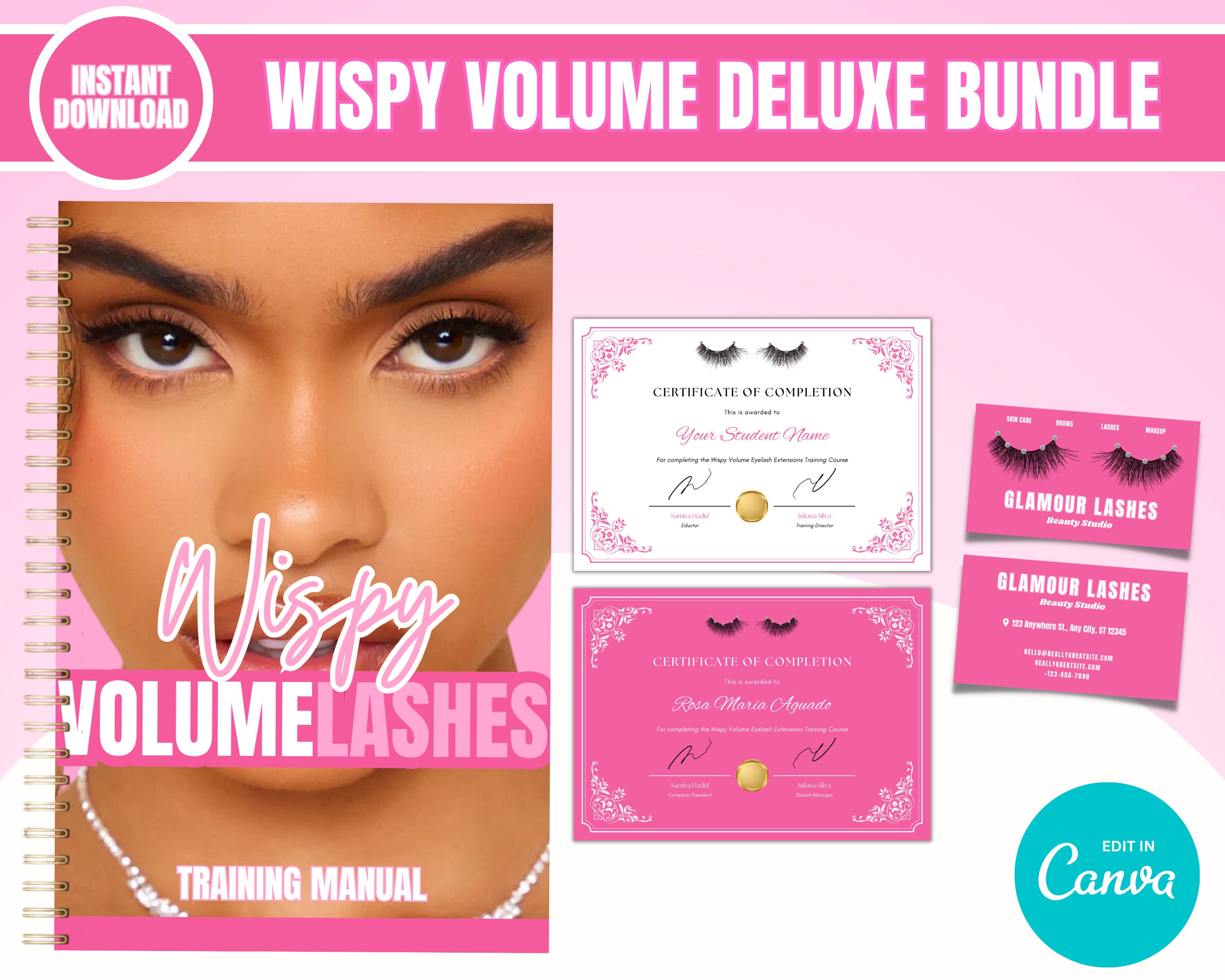 Wispy Volume Lash Training Manual, Lashes Certificate, Lash Tech ...