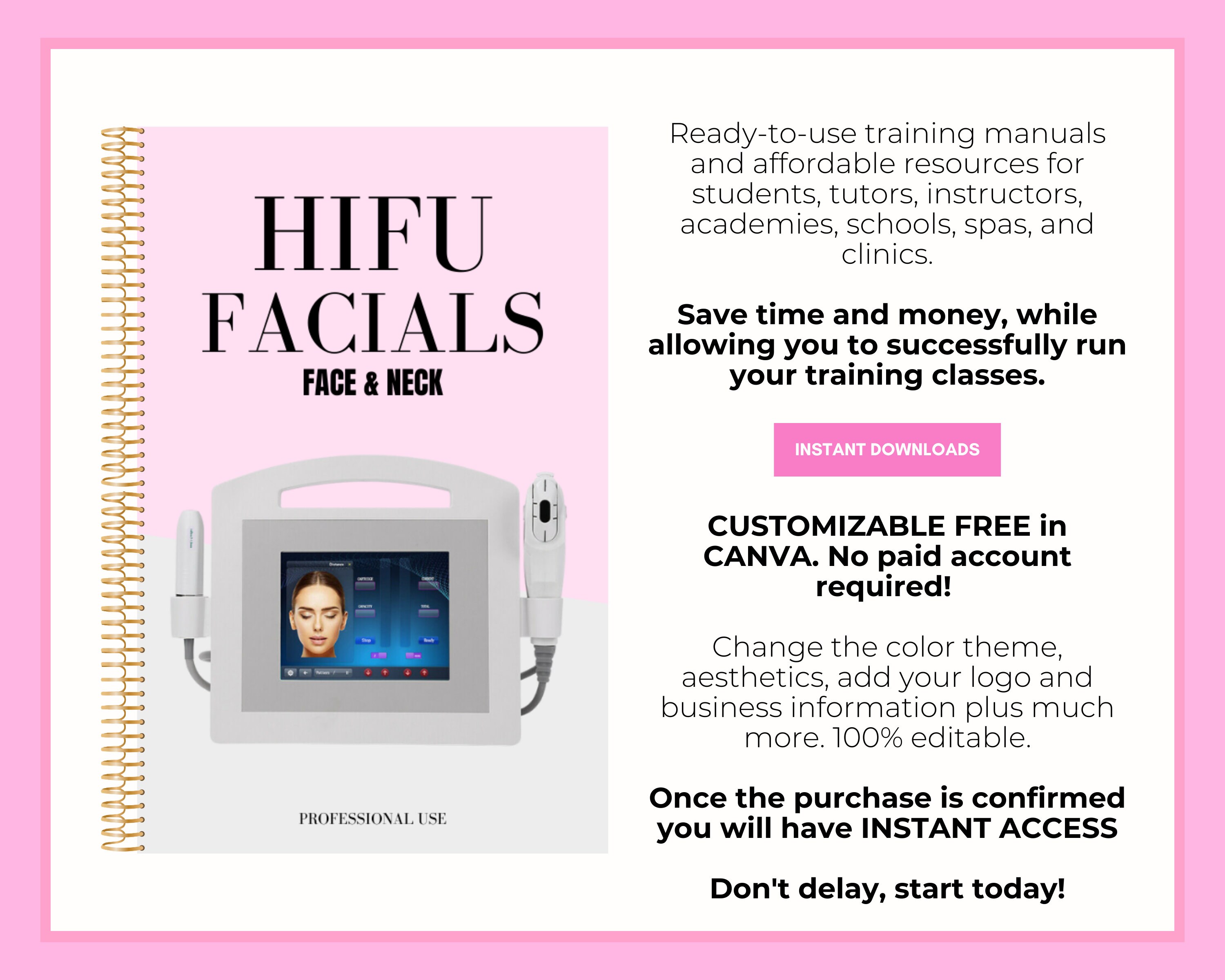 HIFU Training Manuals, HIFU Machines Guide, Skin Tightening, Face, Neck ...