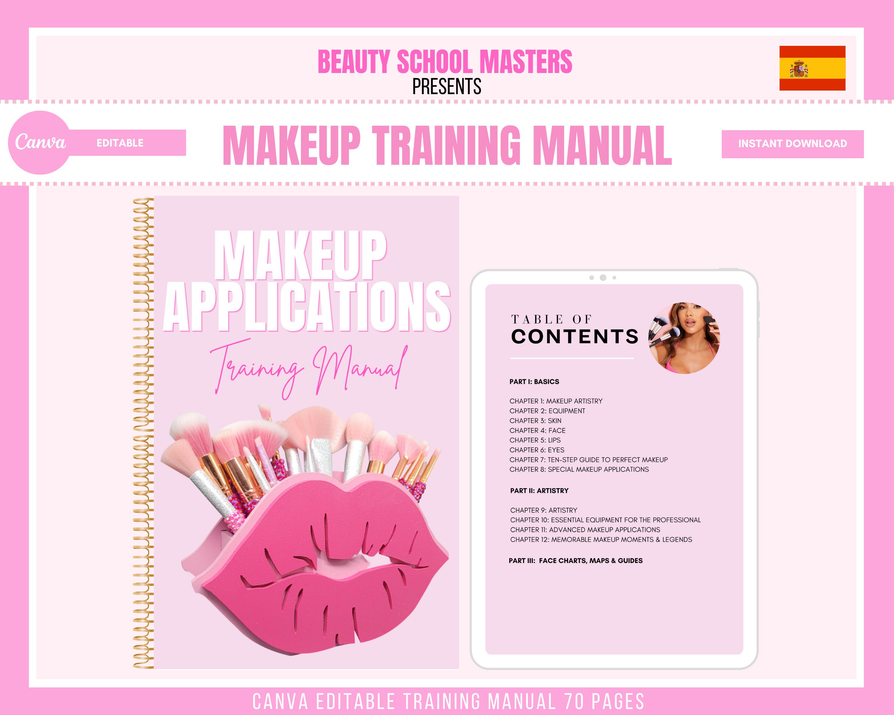 Makeup Training Manual, Training Guide, MUA Training, Cosmetology ...