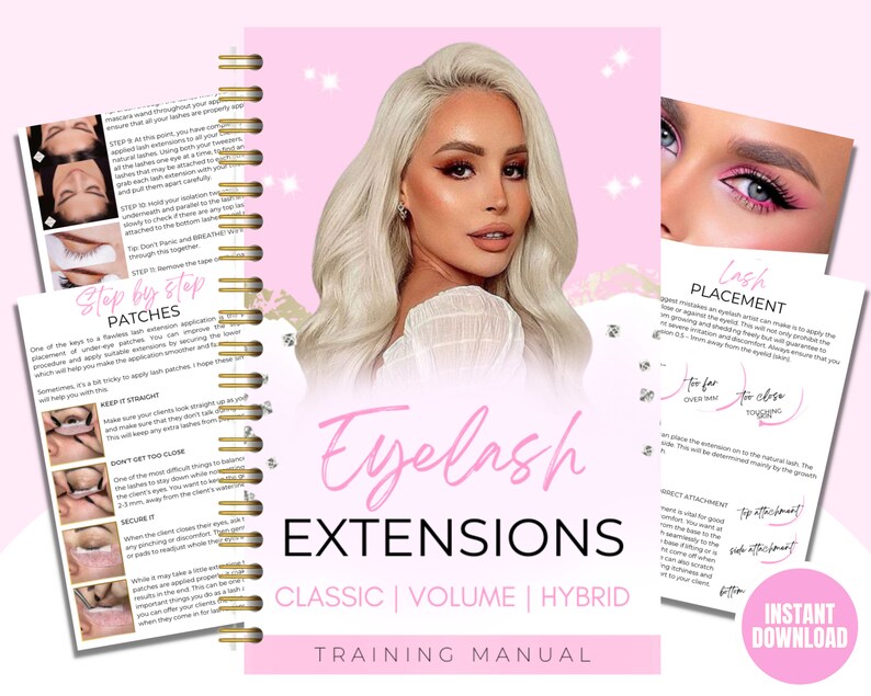 Lash Manual, Eyelash Training Manual, Classic, Volume, Hybrid, Lash ...
