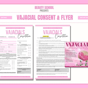 Vajacials Training Course Bundle, Vajacial Training Manual, Includes Brazilian Wax, Flyer, Forms ...