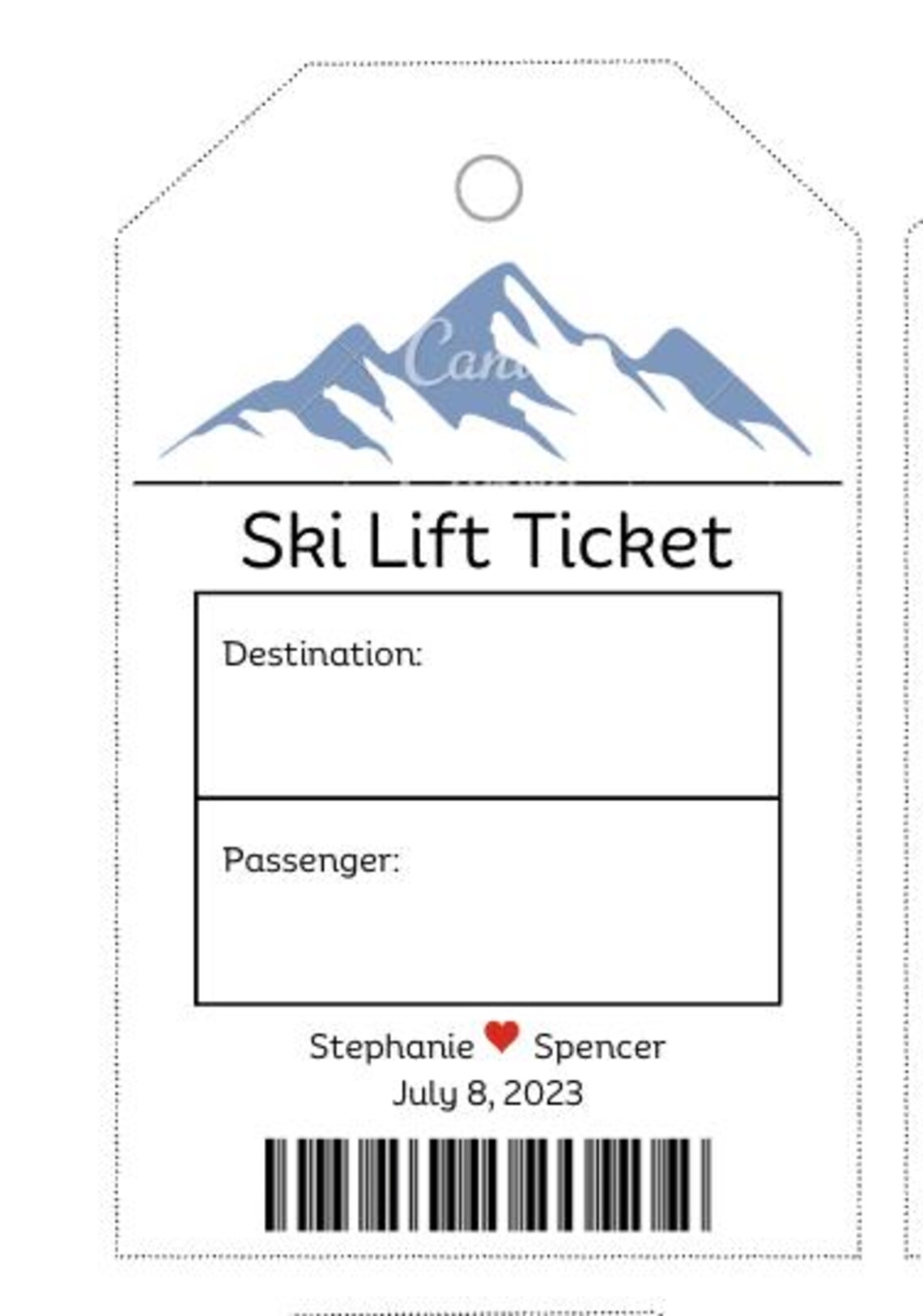 Mountain Ski Name Tags for Wedding Table - Etsy