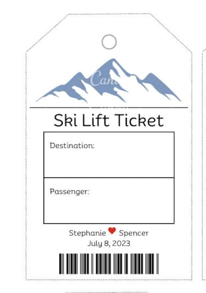 Mountain Ski Name Tags for Wedding Table - Etsy