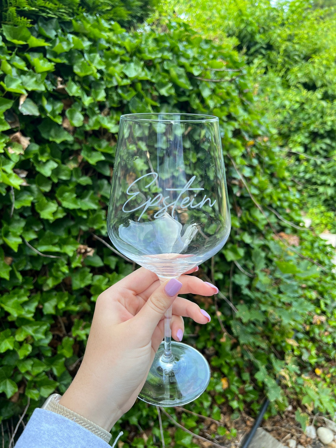 Custom Wine Glass Personalized Wine Glass Etched Wine Glass Bridesmaids Proposal T Wine