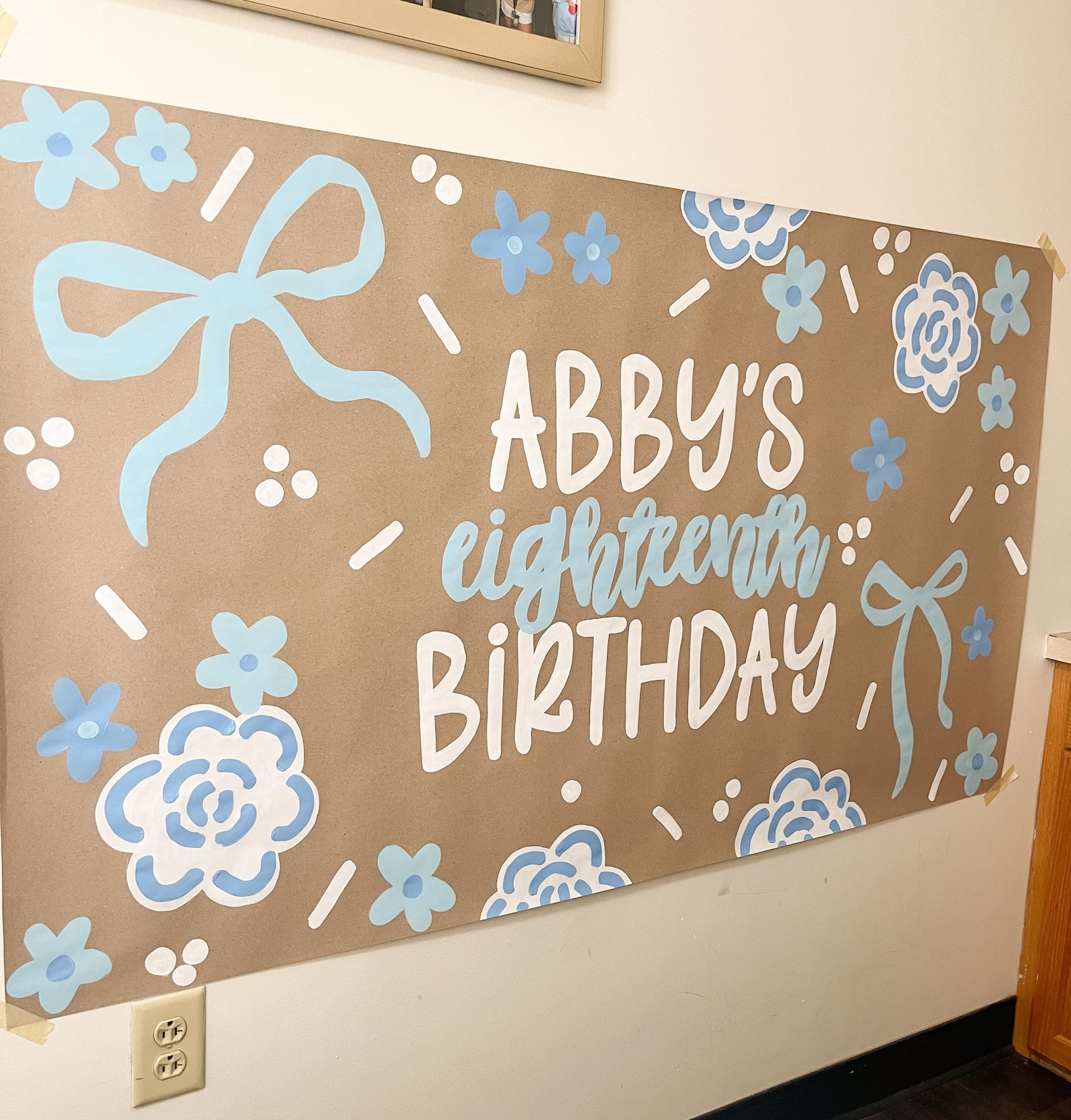 Hand Painted Banner, Brown Paper Banner, Birthday Banner, Bachelorette ...
