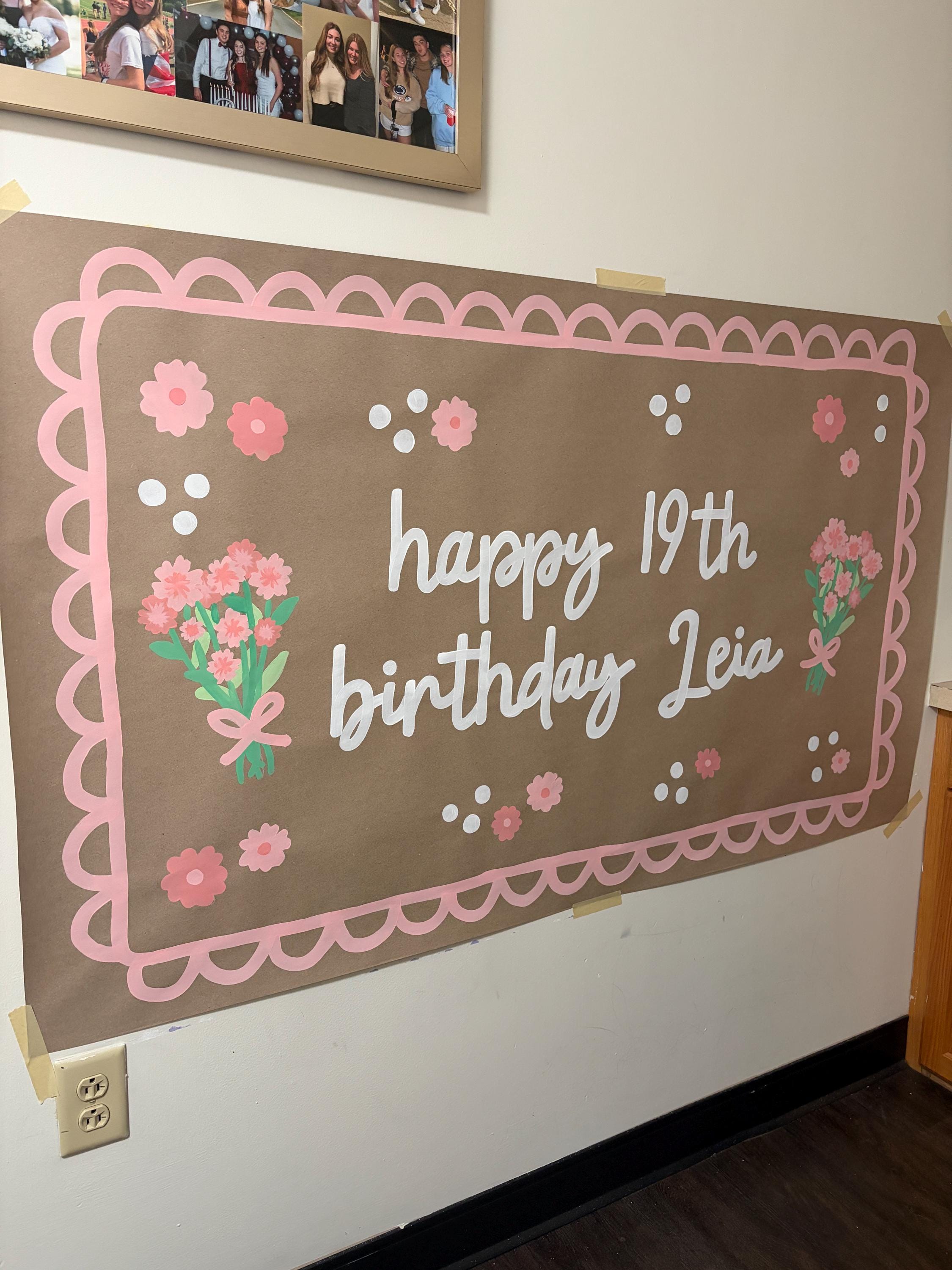 Birthday Banner, Brown Paper Banner, Custom Banner, Birthday Banner for ...