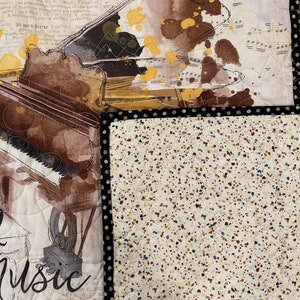 Music Themed Quilt Throw Sized - Etsy