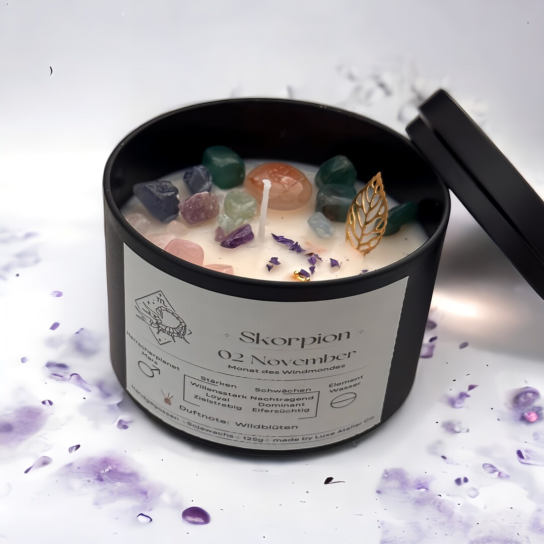 Personalized Zodiac Candle Scorpio Scented Candle Birthday Gifts ...