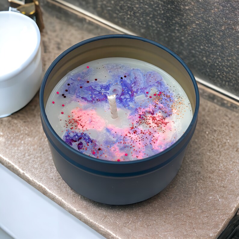 Zodiac Candle Sagittarius Personalized Scented Candle in Blue Tin Round ...