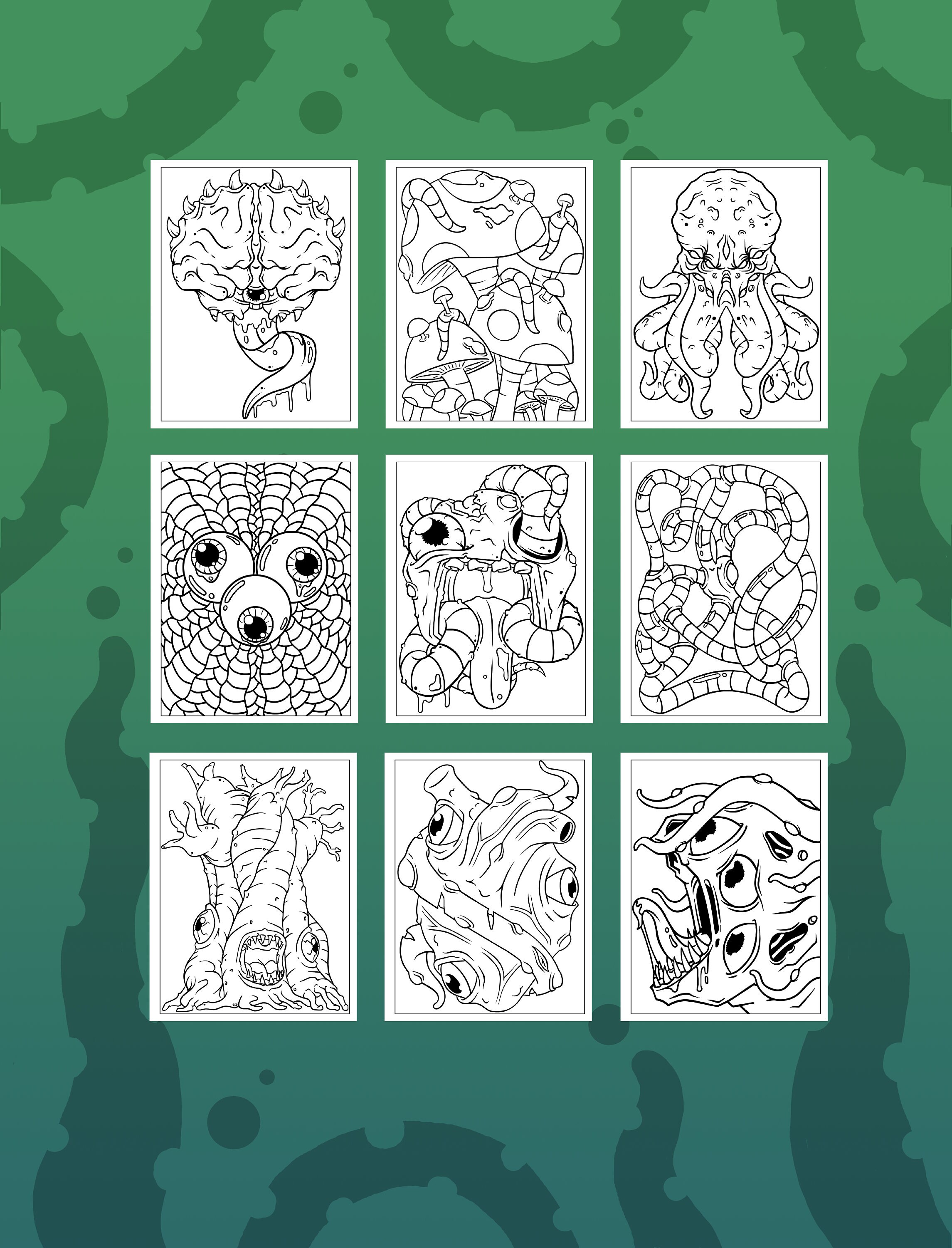 Creepy Cthulhu Coloring Book: Tentacle Monsters (digital Download) - Etsy