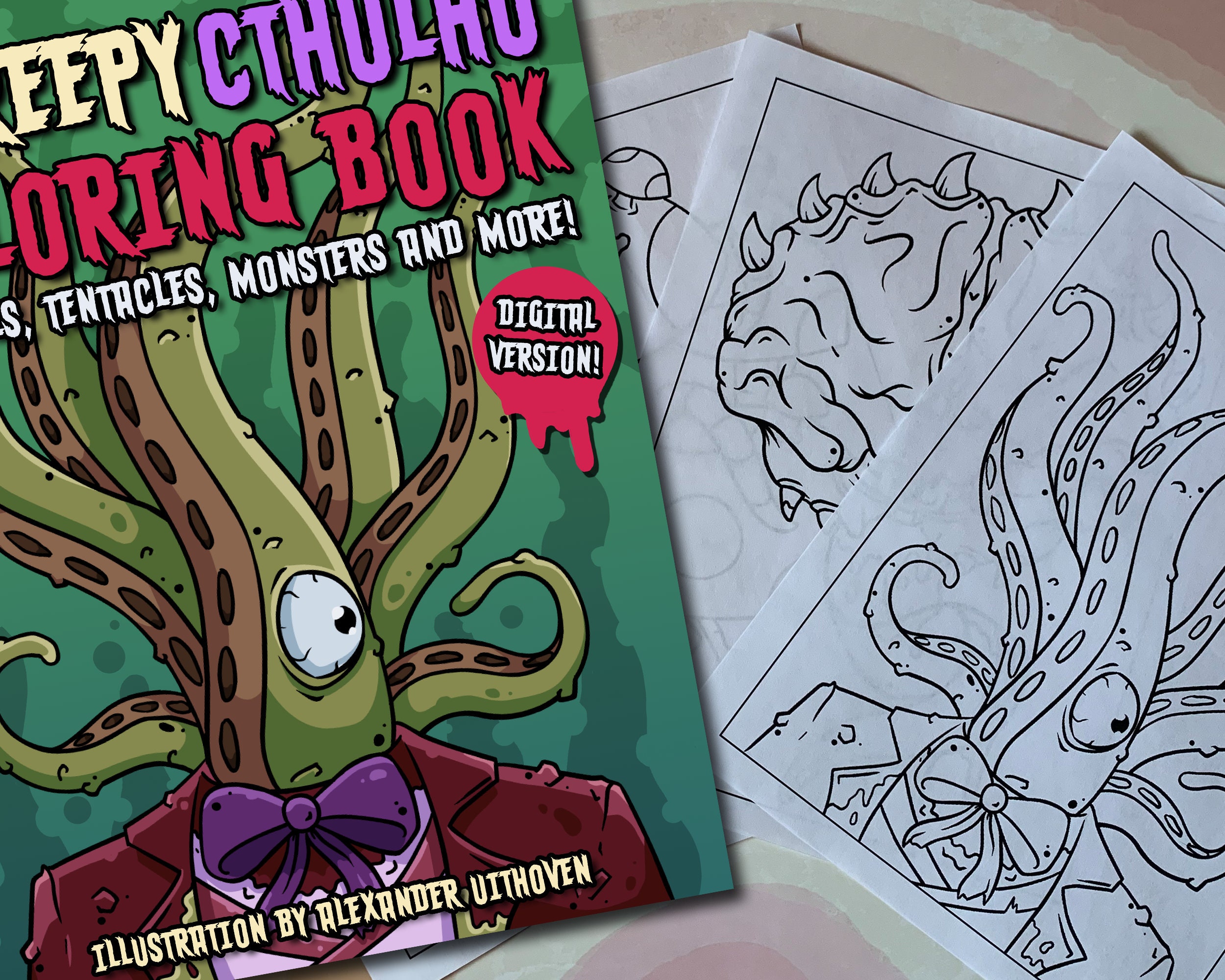 Creepy Cthulhu Coloring Book: Tentacle Monsters (digital Download) - Etsy