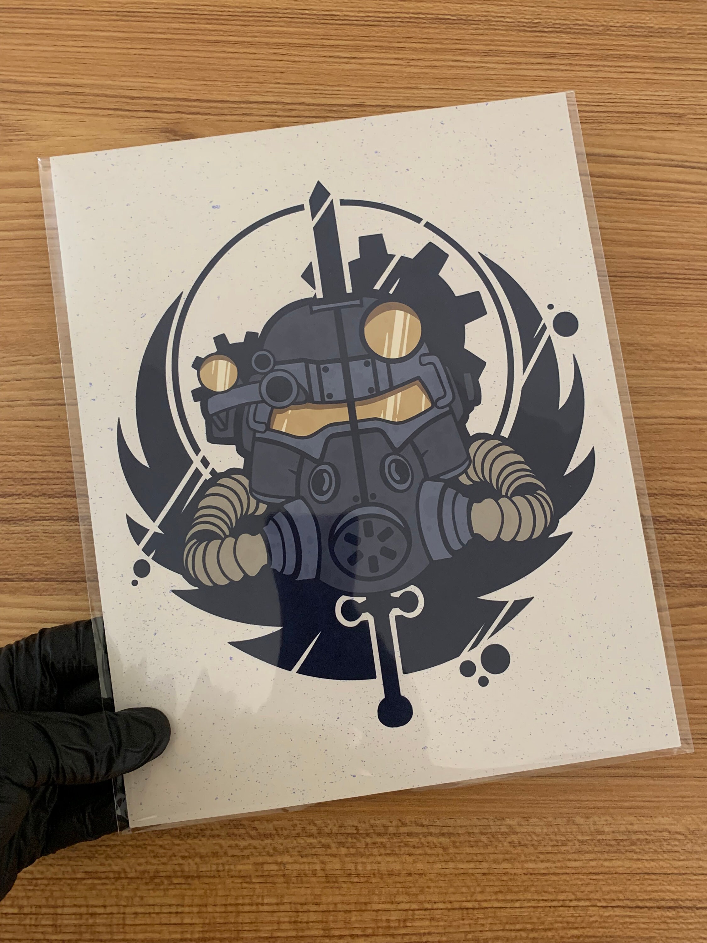 Fallout Power Armor Helmet 8x10 Print Digital Art Print Wall Art Game ...