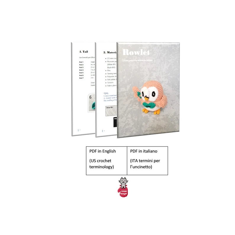 Rowlet Pokemon Crochet Pattern PDF in ENG / ITA - Etsy