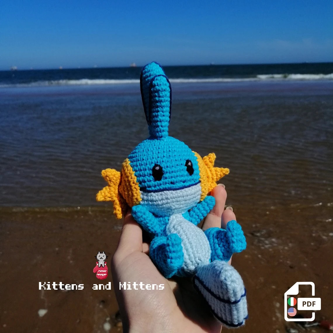 Mudkip Pokemon Crochet Pattern PDF in ENG / ITA - Etsy
