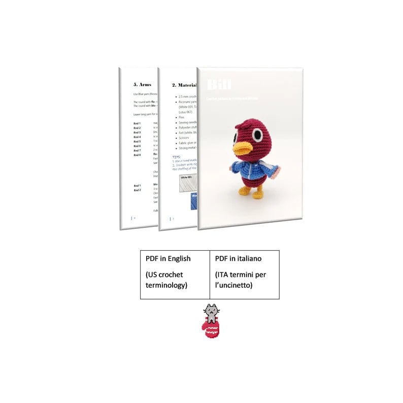 Bill - Animal Crossing Crochet Pattern (PDF in ENG / ITA) - Etsy