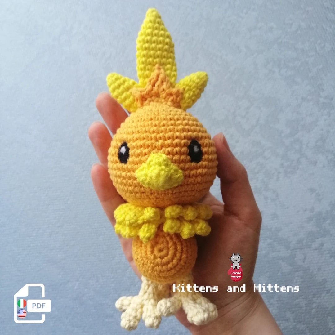 Torchic - Pokemon Crochet Pattern (PDF in ENG / ITA) - Etsy