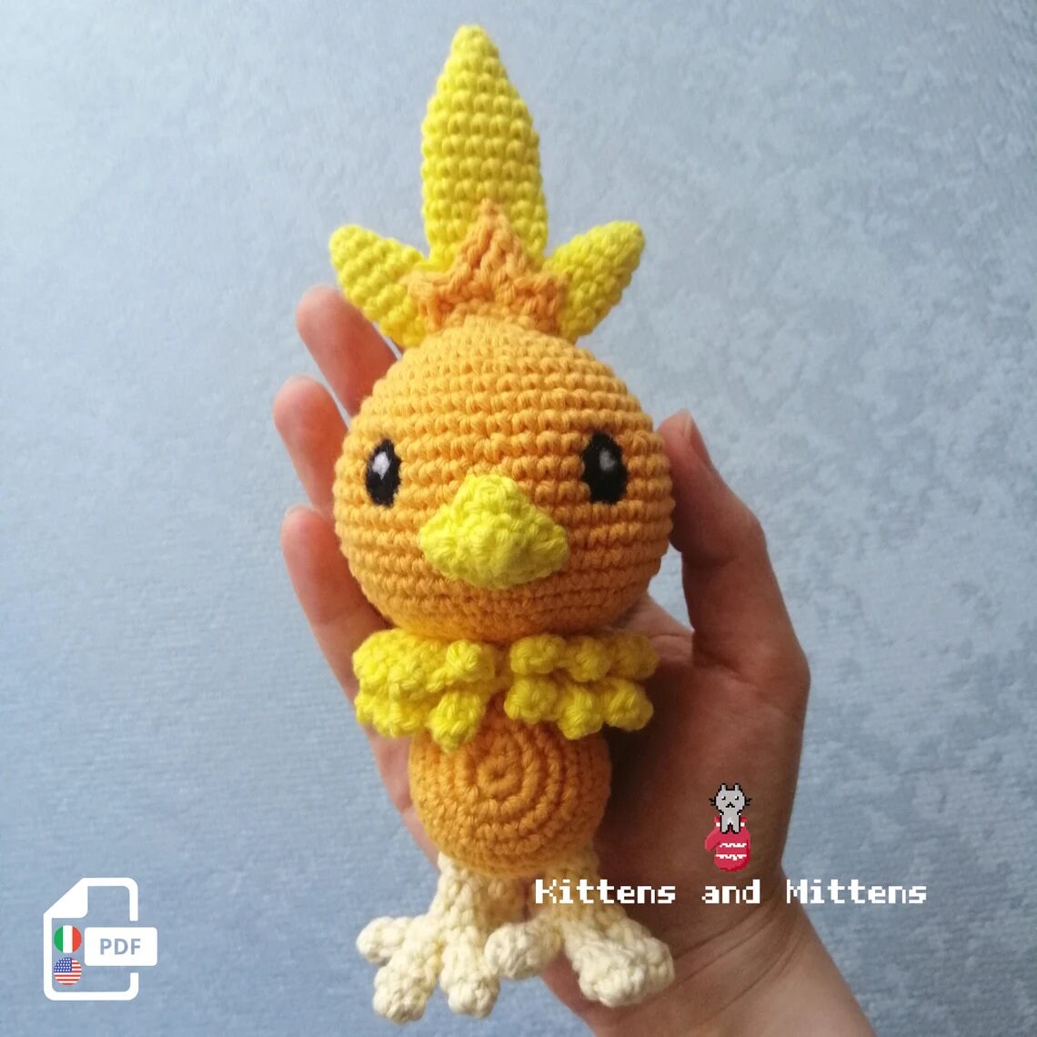 Torchic Pokemon Crochet Pattern PDF in ENG / ITA - Etsy