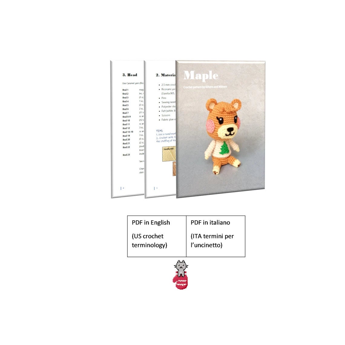Maple - Animal Crossing Crochet Pattern (PDF in ENG / ITA) - Etsy