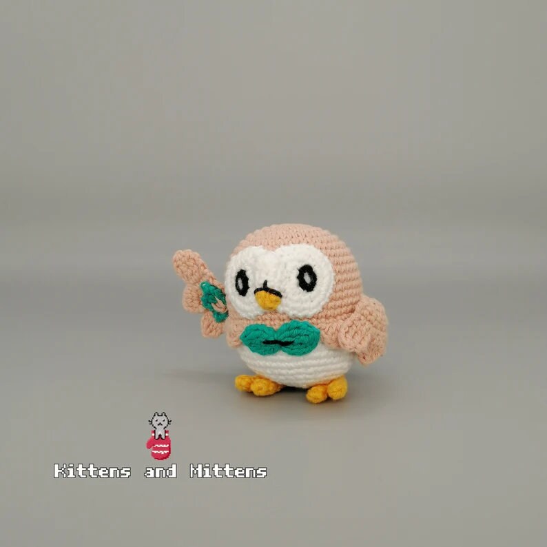 Rowlet Pokemon Crochet Pattern PDF in ENG / ITA - Etsy