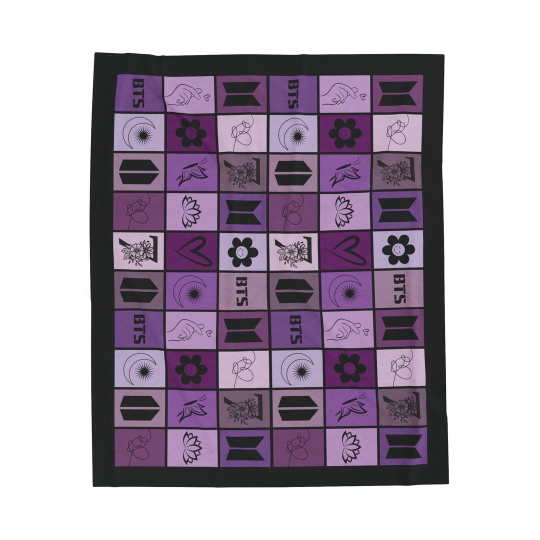 BTS Things Blanket - Velveteen Plush Lightweight Blanket - Horizontal ...