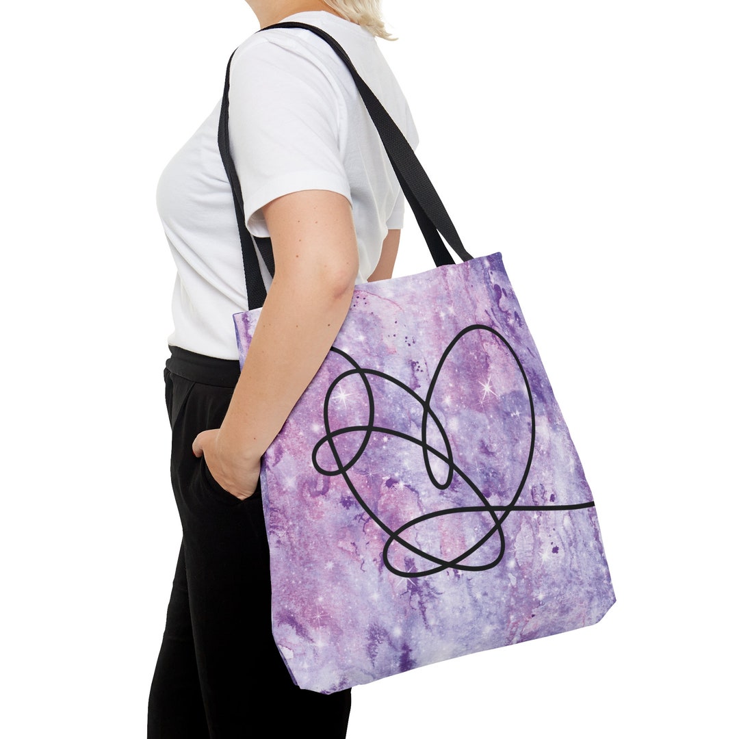 BTS Purple Galaxy LY Heart Tote Bag BTS Army Tote Bag Purple Galaxy ...