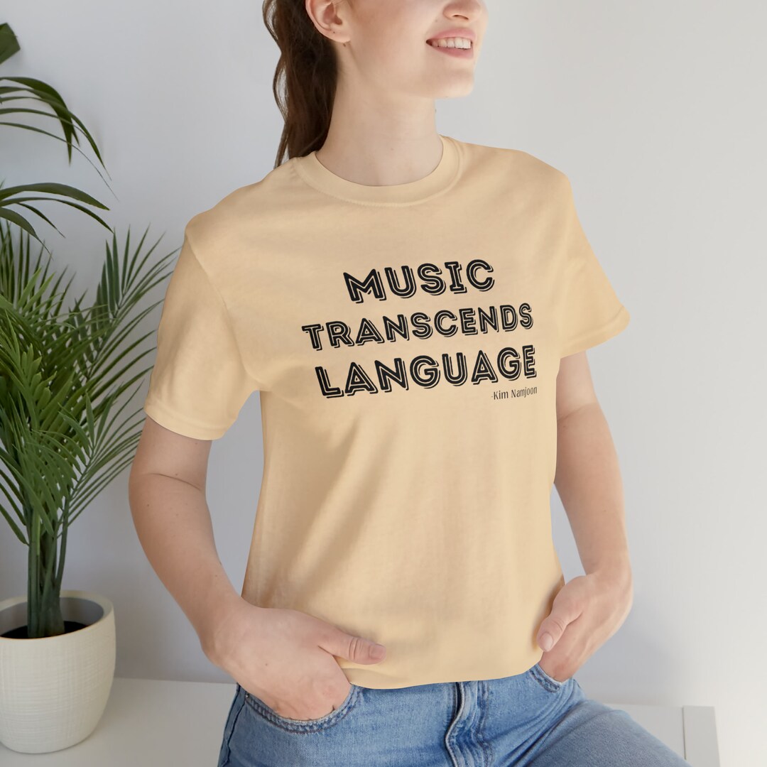 BTS - Music Transcends Language - Kim Namjoon Inspired Unisex Jersey ...