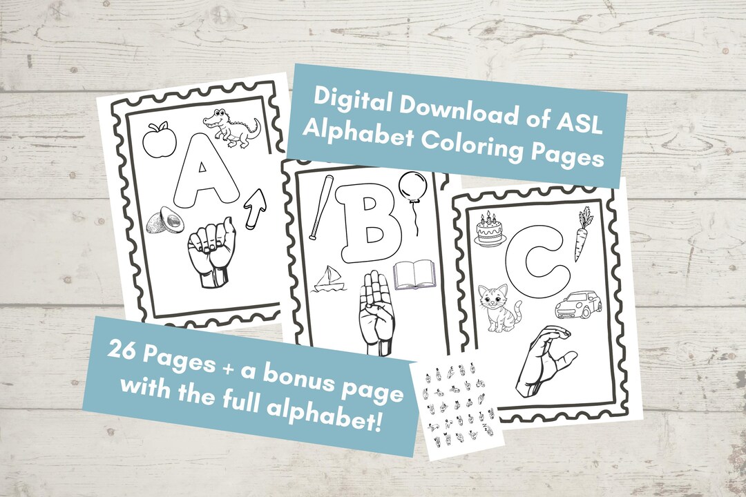 Alphabet Coloring Pages With ASL Handshapes | Teacher Resources ...